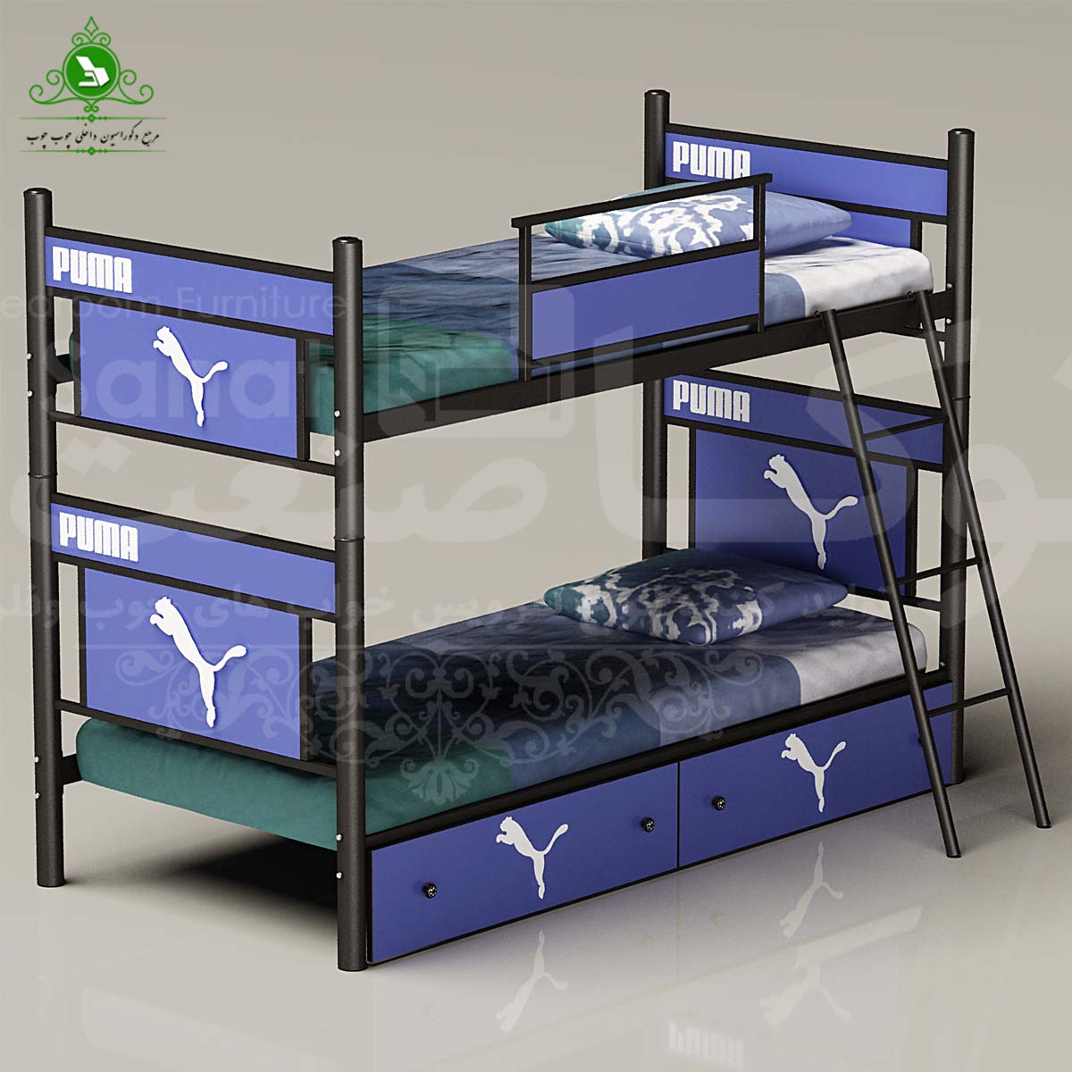 تخت خواب دو طبقه مدل پوما | فروشگاه اینترنتی چوب چوب